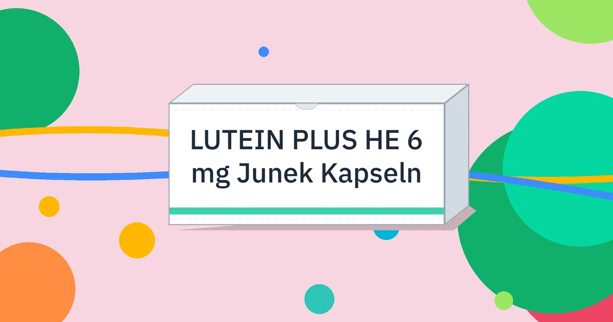 Symbolbild: Packung mit der Aufschrift LUTEIN PLUS HE 6 mg Junek Kapseln (PZN 00137443) – Verfügbarkeit und Bezug in Apotheken in Frankfurt am Main