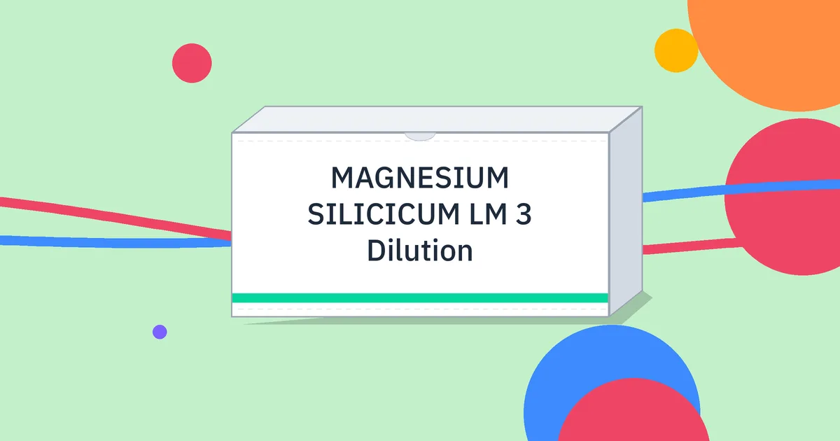 Symbolbild: Packung mit der Aufschrift MAGNESIUM SILICICUM LM 3 Dilution (PZN 12939521) – Verfügbarkeit und Bezug in Apotheken in Frankfurt am Main