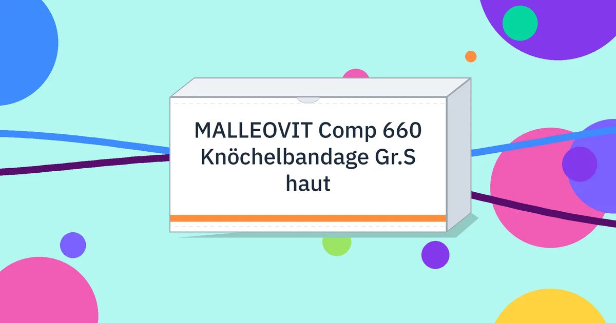 Symbolbild: Packung mit der Aufschrift MALLEOVIT Comp 660 Knöchelbandage Gr.S haut (PZN 09403892) – Verfügbarkeit und Bezug in Apotheken in Frankfurt am Main