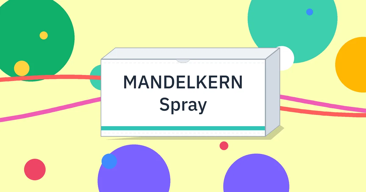 Symbolbild: Packung mit der Aufschrift MANDELKERN Spray (PZN 19418825) – Verfügbarkeit und Bezug in Apotheken in Frankfurt am Main