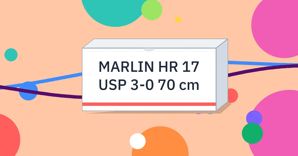 Symbolbild: Packung mit der Aufschrift MARLIN HR 17 USP 3-0 70 cm (PZN 07327371) – Verfügbarkeit und Bezug in Apotheken in Frankfurt am Main