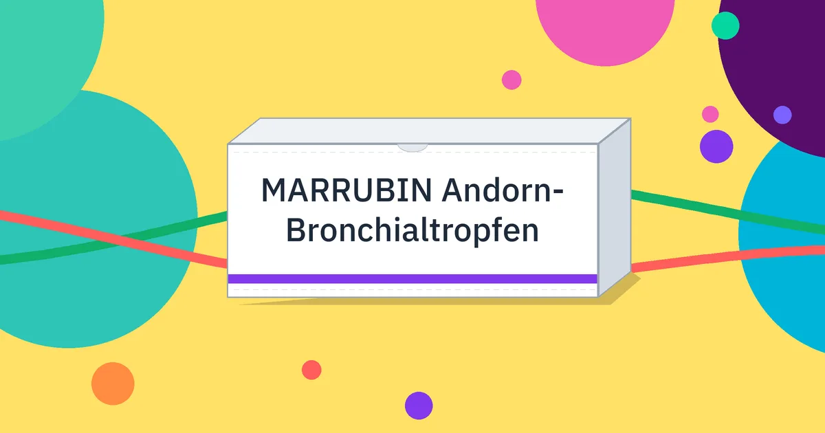 Symbolbild: Packung mit der Aufschrift MARRUBIN Andorn-Bronchialtropfen (PZN 12587111) – Verfügbarkeit und Bezug in Apotheken in Frankfurt am Main