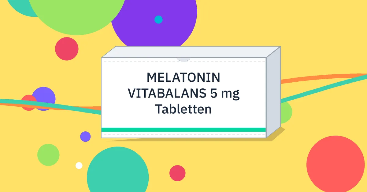 Symbolbild: Packung mit der Aufschrift MELATONIN VITABALANS 5 mg Tabletten (PZN 17313275) – Verfügbarkeit und Bezug in Apotheken in Frankfurt am Main
