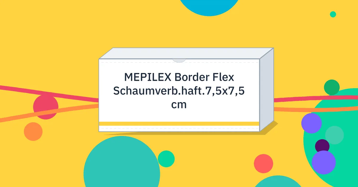 Symbolbild: Packung mit der Aufschrift MEPILEX Border Flex Schaumverb.haft.7,5x7,5 cm (PZN 19702029) – Verfügbarkeit und Bezug in Apotheken in Frankfurt am Main