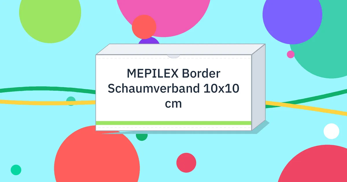 Symbolbild: Packung mit der Aufschrift MEPILEX Border Schaumverband 10x10 cm (PZN 03979993) – Verfügbarkeit und Bezug in Apotheken in Frankfurt am Main
