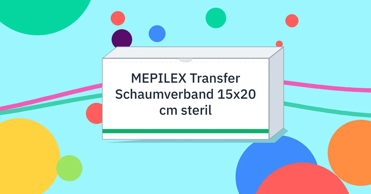 Symbolbild: Packung mit der Aufschrift MEPILEX Transfer Schaumverband 15x20 cm steril (PZN 19702408) – Verfügbarkeit und Bezug in Apotheken in Frankfurt am Main