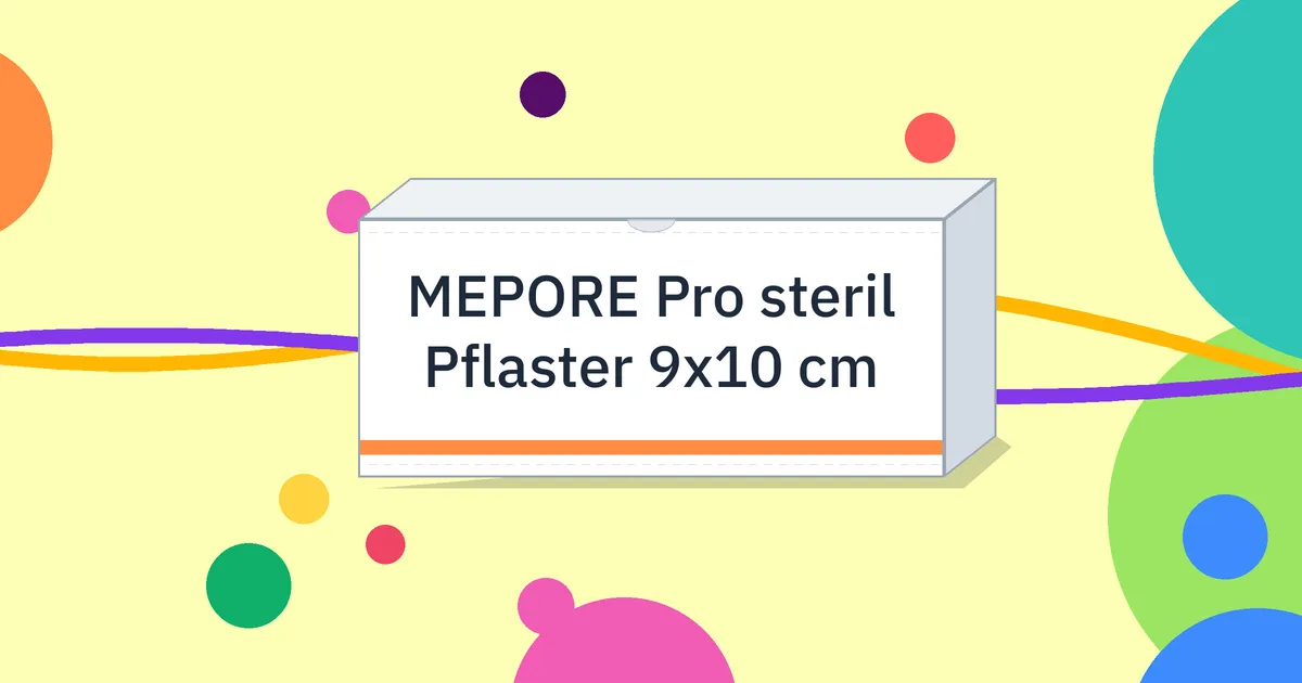 Symbolbild: Packung mit der Aufschrift MEPORE Pro steril Pflaster 9x10 cm (PZN 09314711) – Verfügbarkeit und Bezug in Apotheken in Frankfurt am Main