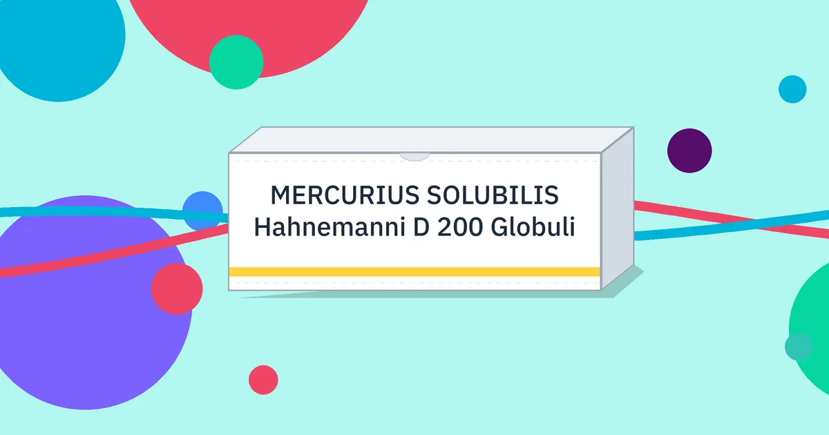 Symbolbild: Packung mit der Aufschrift MERCURIUS SOLUBILIS Hahnemanni D 200 Globuli (PZN 15329964) – Verfügbarkeit und Bezug in Apotheken in Frankfurt am Main