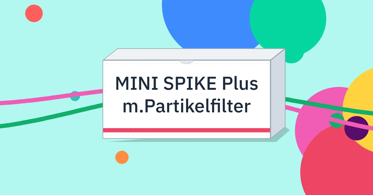 Symbolbild: Packung mit der Aufschrift MINI SPIKE Plus m.Partikelfilter (PZN 02728852) – Verfügbarkeit und Bezug in Apotheken in Frankfurt am Main
