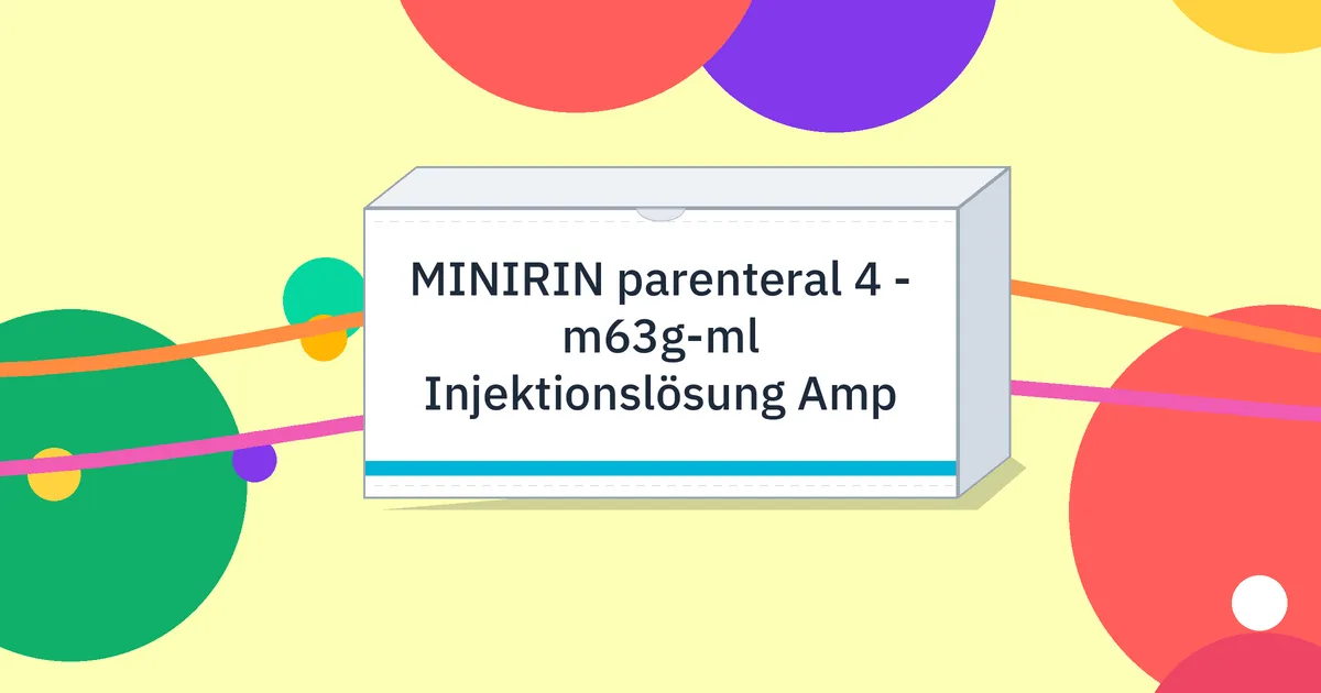 Symbolbild: Packung mit der Aufschrift MINIRIN parenteral 4 -m63g-ml Injektionslösung Amp (PZN 04181731) – Verfügbarkeit und Bezug in Apotheken in Frankfurt am Main
