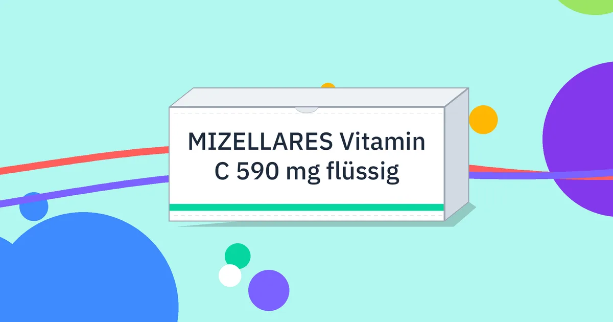 Symbolbild: Packung mit der Aufschrift MIZELLARES Vitamin C 590 mg flüssig (PZN 17175117) – Verfügbarkeit und Bezug in Apotheken in Frankfurt am Main