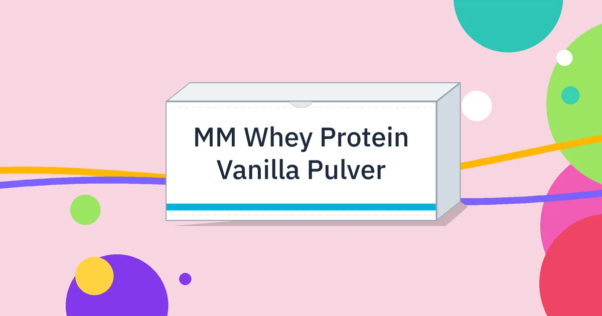 Symbolbild: Packung mit der Aufschrift MM Whey Protein Vanilla Pulver (PZN 17967947) – Verfügbarkeit und Bezug in Apotheken in Frankfurt am Main