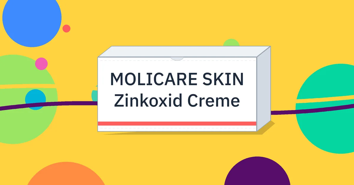 Symbolbild: Packung mit der Aufschrift MOLICARE SKIN Zinkoxid Creme (PZN 14139285) – Verfügbarkeit und Bezug in Apotheken in Frankfurt am Main