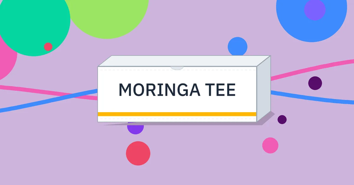 Symbolbild: Packung mit der Aufschrift MORINGA TEE (PZN 10296869) – Verfügbarkeit und Bezug in Apotheken in Frankfurt am Main