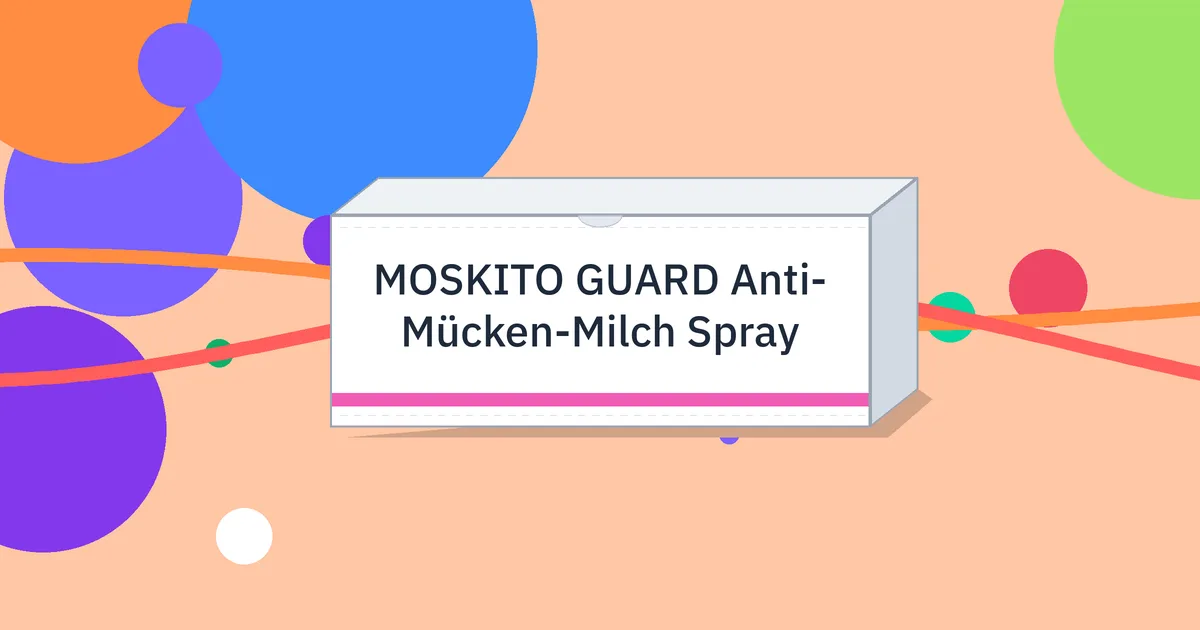 Symbolbild: Packung mit der Aufschrift MOSKITO GUARD Anti-Mücken-Milch Spray (PZN 14383105) – Verfügbarkeit und Bezug in Apotheken in Frankfurt am Main