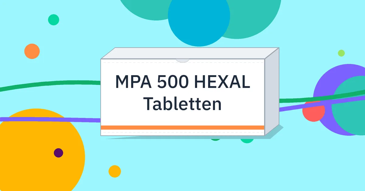 Symbolbild: Packung mit der Aufschrift MPA 500 HEXAL Tabletten (PZN 03255870) – Verfügbarkeit und Bezug in Apotheken in Frankfurt am Main