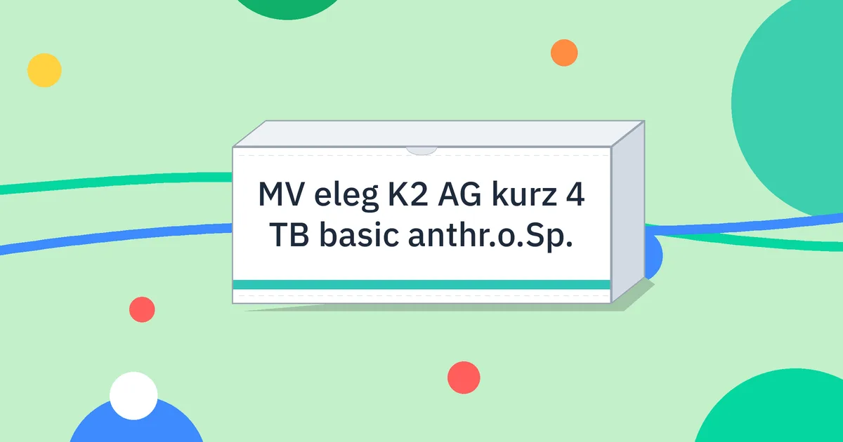 Symbolbild: Packung mit der Aufschrift MV eleg K2 AG kurz 4 TB basic anthr.o.Sp. (PZN 00192844) – Verfügbarkeit und Bezug in Apotheken in Frankfurt am Main