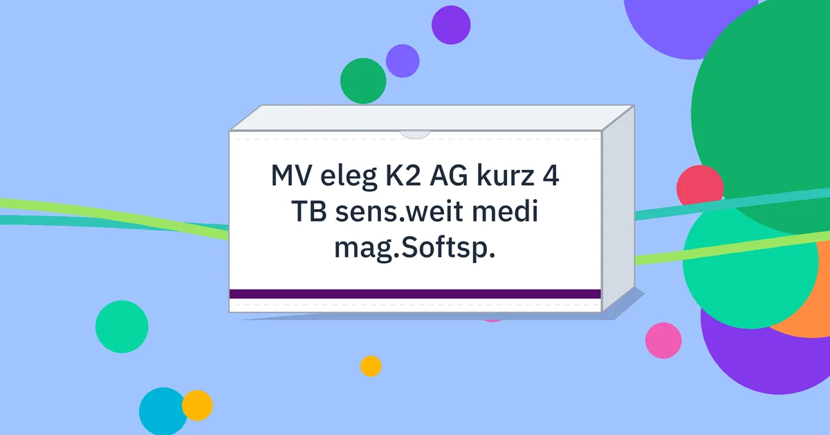Symbolbild: Packung mit der Aufschrift MV eleg K2 AG kurz 4 TB sens.weit medi mag.Softsp. (PZN 14637066) – Verfügbarkeit und Bezug in Apotheken in Frankfurt am Main