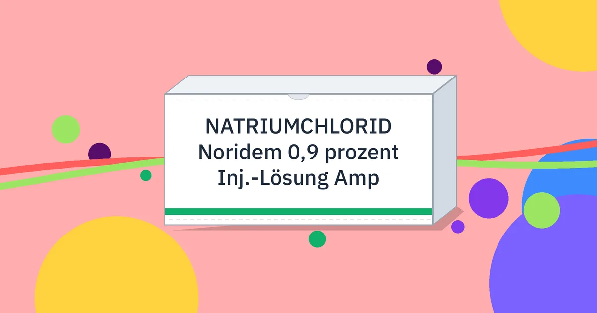 Symbolbild: Packung mit der Aufschrift NATRIUMCHLORID Noridem 0,9 prozent Inj.-Lösung Amp (PZN 16936519) – Verfügbarkeit und Bezug in Apotheken in Frankfurt am Main