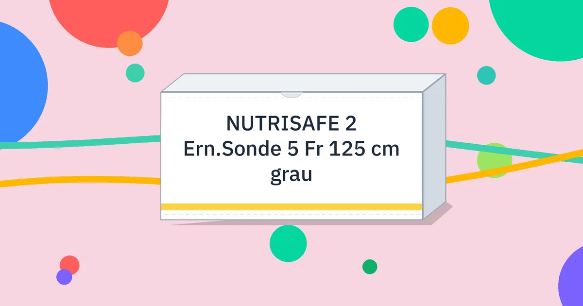 Symbolbild: Packung mit der Aufschrift NUTRISAFE 2 Ern.Sonde 5 Fr 125 cm grau (PZN 04887537) – Verfügbarkeit und Bezug in Apotheken in Frankfurt am Main