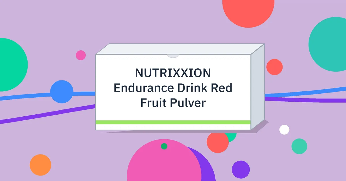 Symbolbild: Packung mit der Aufschrift NUTRIXXION Endurance Drink Red Fruit Pulver (PZN 14213225) – Verfügbarkeit und Bezug in Apotheken in Frankfurt am Main