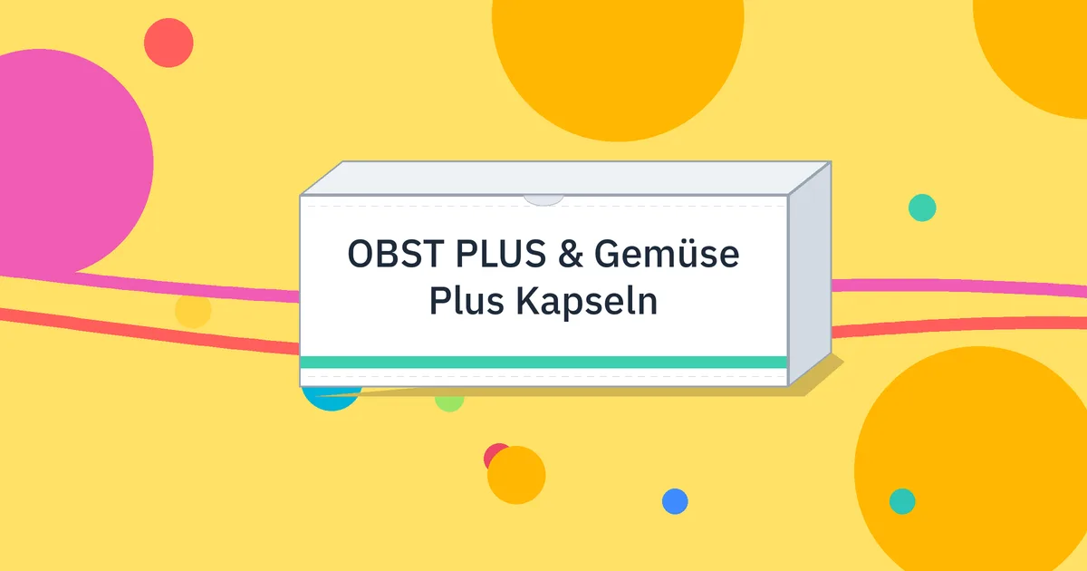 Symbolbild: Packung mit der Aufschrift OBST PLUS & Gemüse Plus Kapseln (PZN 04156845) – Verfügbarkeit und Bezug in Apotheken in Frankfurt am Main