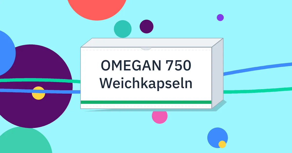 Symbolbild: Packung mit der Aufschrift OMEGAN 750 Weichkapseln (PZN 11868658) – Verfügbarkeit und Bezug in Apotheken in Frankfurt am Main