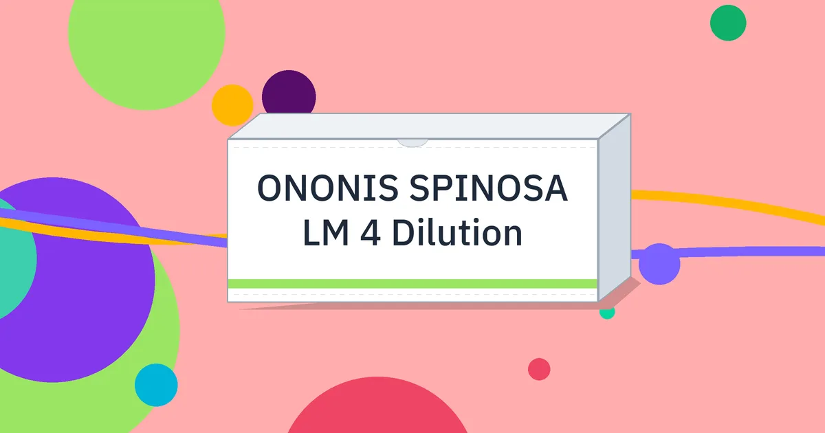 Symbolbild: Packung mit der Aufschrift ONONIS SPINOSA LM 4 Dilution (PZN 13625581) – Verfügbarkeit und Bezug in Apotheken in Frankfurt am Main