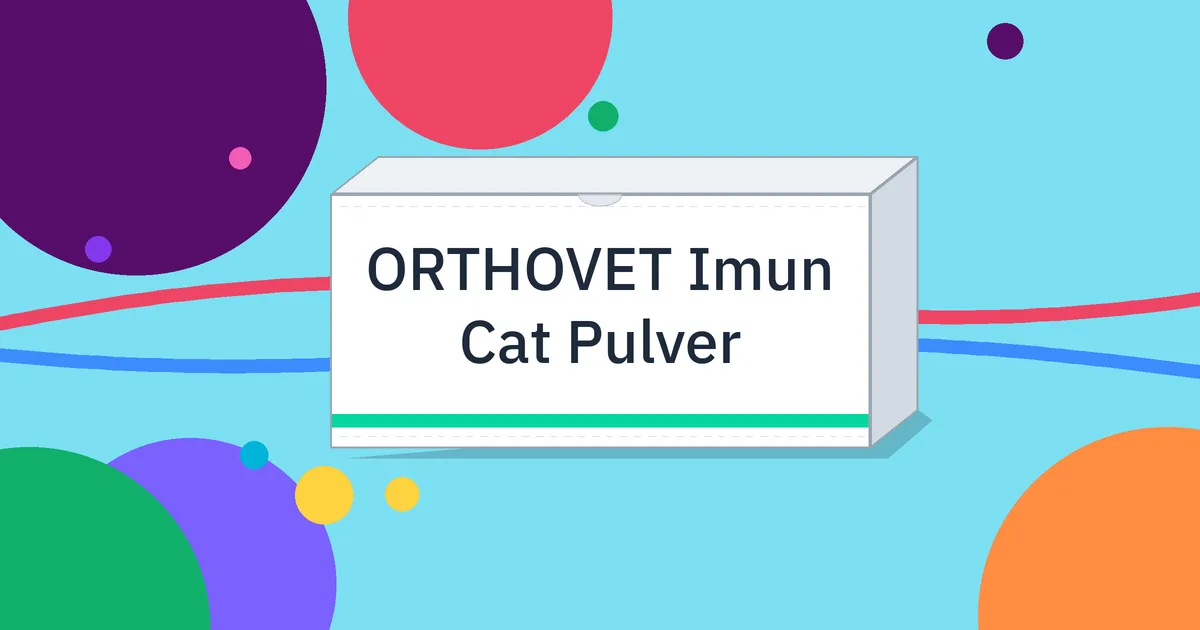 Symbolbild: Packung mit der Aufschrift ORTHOVET Imun Cat Pulver (PZN 14320240) – Verfügbarkeit und Bezug in Apotheken in Frankfurt am Main