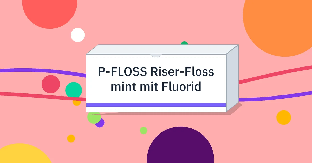 Symbolbild: Packung mit der Aufschrift P-FLOSS Riser-Floss mint mit Fluorid (PZN 17526249) – Verfügbarkeit und Bezug in Apotheken in Frankfurt am Main