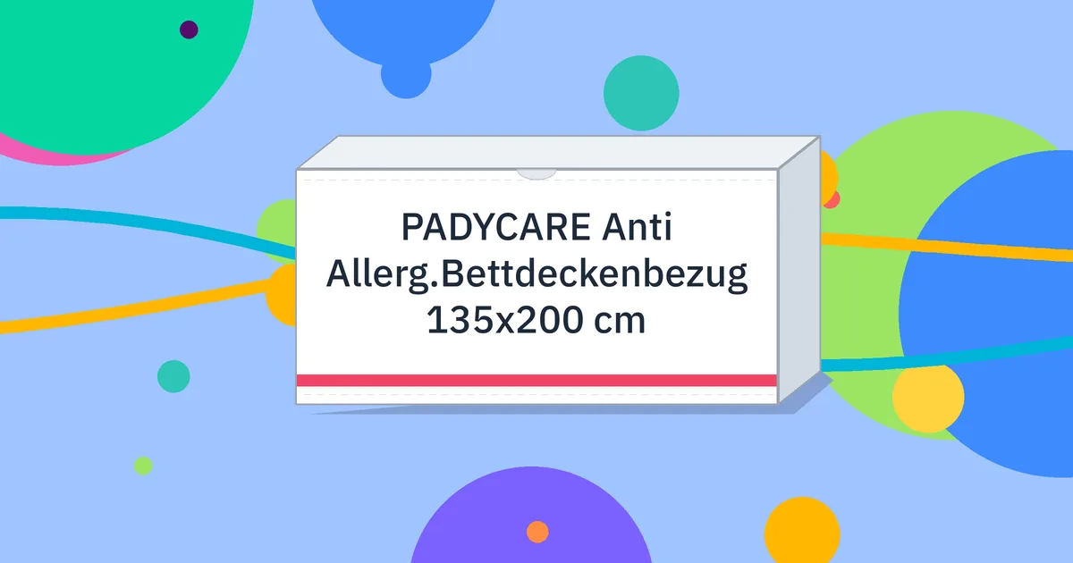 Symbolbild: Packung mit der Aufschrift PADYCARE Anti Allerg.Bettdeckenbezug 135x200 cm (PZN 03511474) – Verfügbarkeit und Bezug in Apotheken in Frankfurt am Main