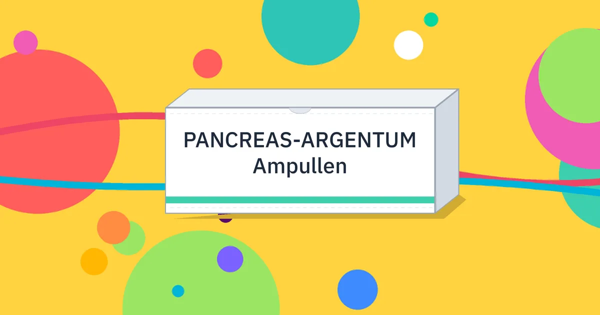 Symbolbild: Packung mit der Aufschrift PANCREAS-ARGENTUM Ampullen (PZN 02086313) – Verfügbarkeit und Bezug in Apotheken in Frankfurt am Main