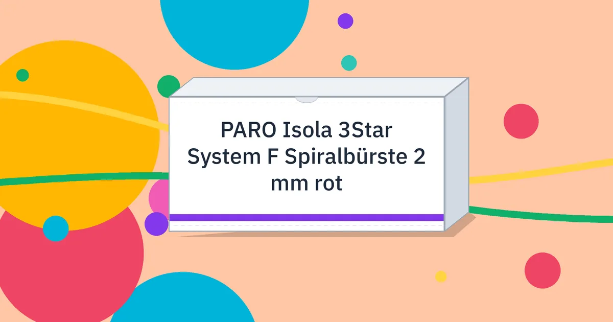 Symbolbild: Packung mit der Aufschrift PARO Isola 3Star System F Spiralbürste 2 mm rot (PZN 07571823) – Verfügbarkeit und Bezug in Apotheken in Frankfurt am Main