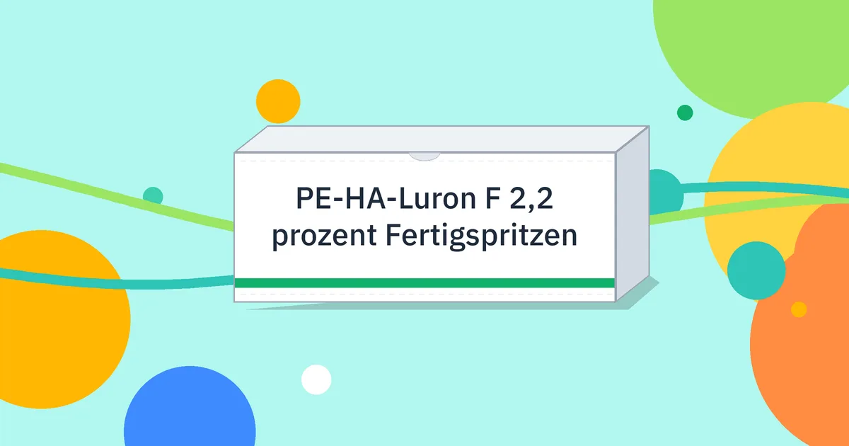 Symbolbild: Packung mit der Aufschrift PE-HA-Luron F 2,2 prozent Fertigspritzen (PZN 16869510) – Verfügbarkeit und Bezug in Apotheken in Frankfurt am Main