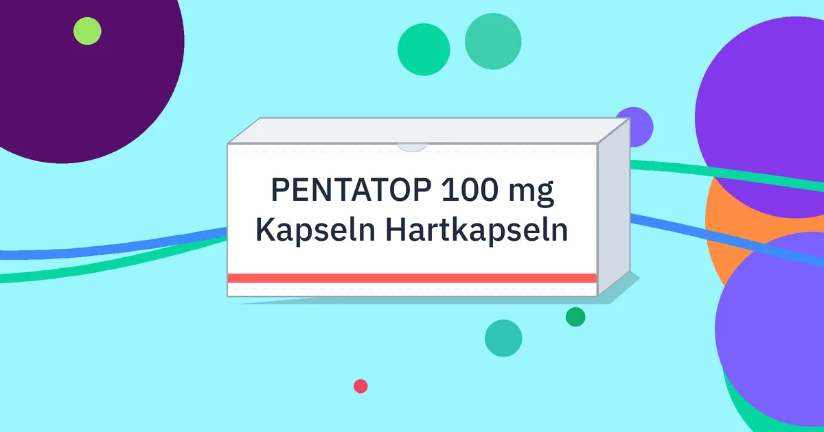 Symbolbild: Packung mit der Aufschrift PENTATOP 100 mg Kapseln Hartkapseln (PZN 04843480) – Verfügbarkeit und Bezug in Apotheken in Frankfurt am Main
