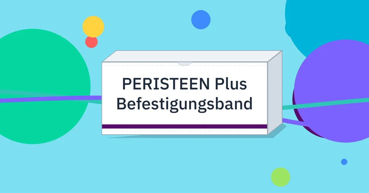 Symbolbild: Packung mit der Aufschrift PERISTEEN Plus Befestigungsband (PZN 18473331) – Verfügbarkeit und Bezug in Apotheken in Frankfurt am Main