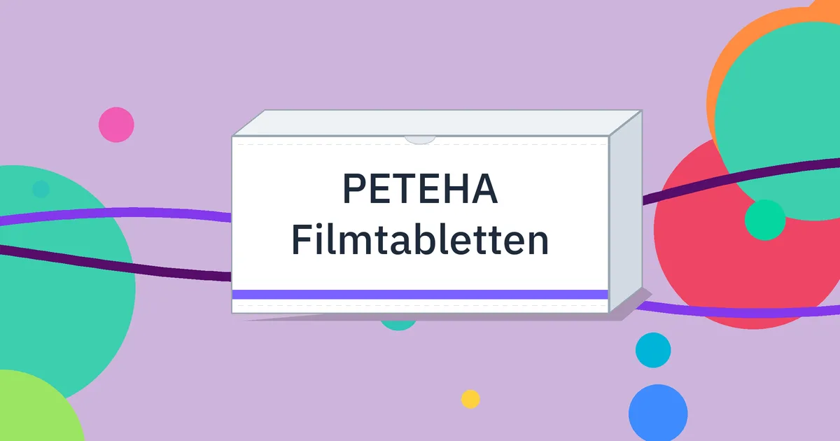 Symbolbild: Packung mit der Aufschrift PETEHA Filmtabletten (PZN 01332299) – Verfügbarkeit und Bezug in Apotheken in Frankfurt am Main