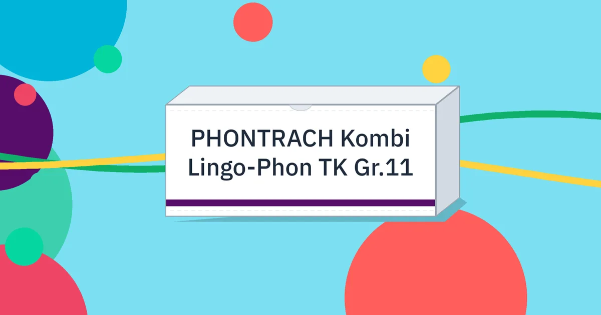 Symbolbild: Packung mit der Aufschrift PHONTRACH Kombi Lingo-Phon TK Gr.11 (PZN 19532076) – Verfügbarkeit und Bezug in Apotheken in Frankfurt am Main