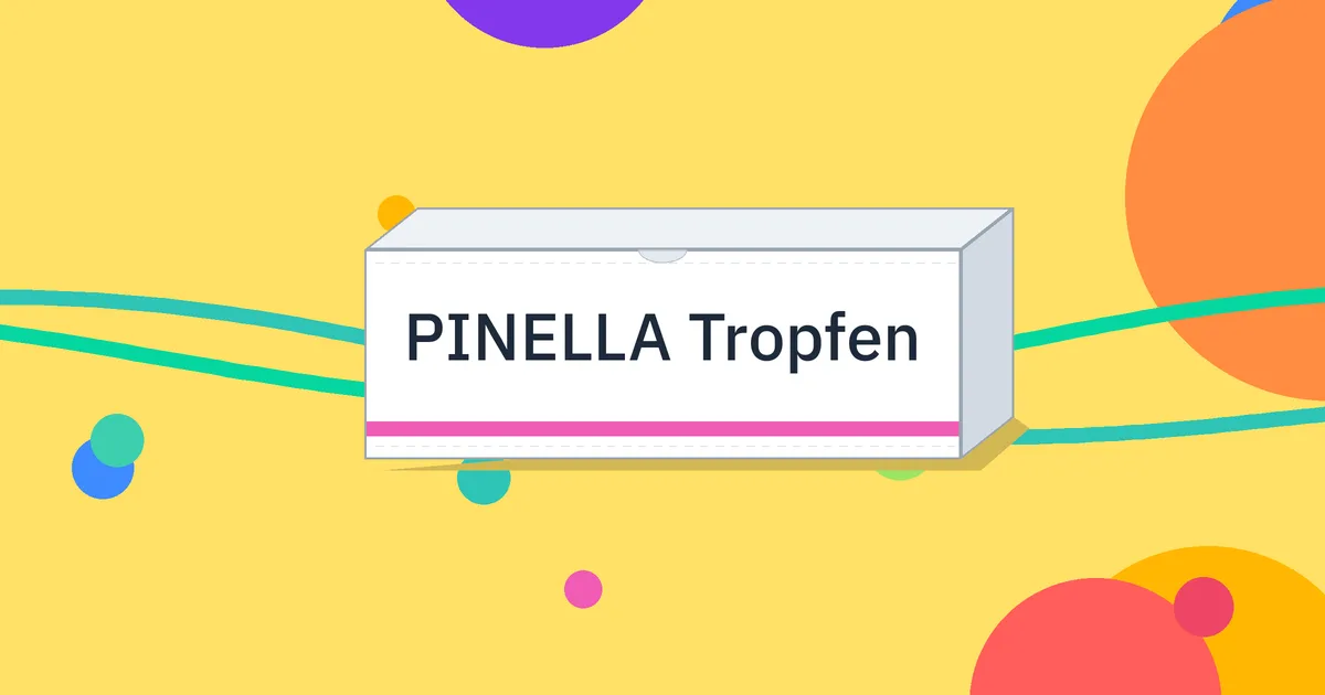 Symbolbild: Packung mit der Aufschrift PINELLA Tropfen (PZN 16396833) – Verfügbarkeit und Bezug in Apotheken in Frankfurt am Main