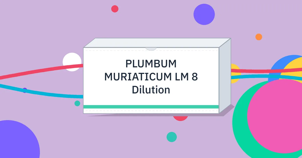 Symbolbild: Packung mit der Aufschrift PLUMBUM MURIATICUM LM 8 Dilution (PZN 13041532) – Verfügbarkeit und Bezug in Apotheken in Frankfurt am Main