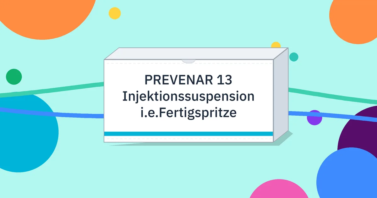 Symbolbild: Packung mit der Aufschrift PREVENAR 13 Injektionssuspension i.e.Fertigspritze (PZN 07338920) – Verfügbarkeit und Bezug in Apotheken in Frankfurt am Main