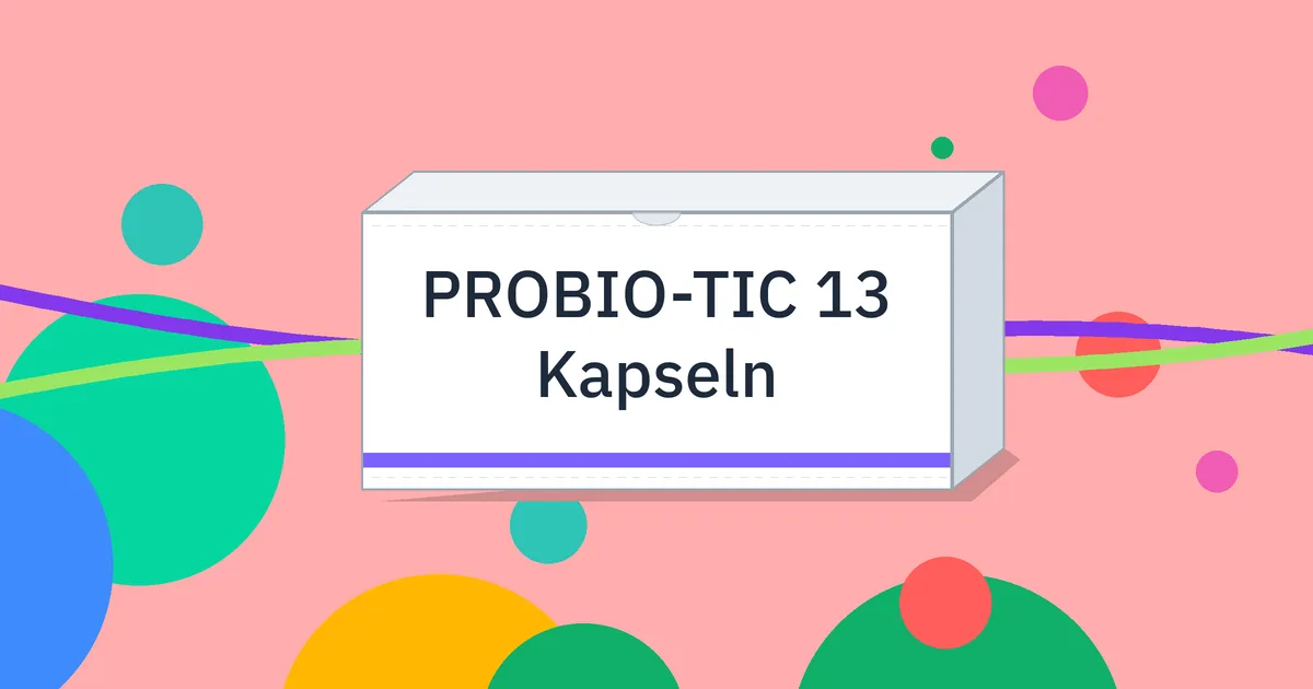 Symbolbild: Packung mit der Aufschrift PROBIO-TIC 13 Kapseln (PZN 18193471) – Verfügbarkeit und Bezug in Apotheken in Frankfurt am Main