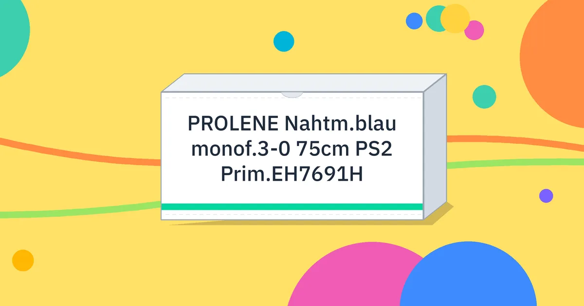 Symbolbild: Packung mit der Aufschrift PROLENE Nahtm.blau monof.3-0 75cm PS2 Prim.EH7691H (PZN 20173435) – Verfügbarkeit und Bezug in Apotheken in Frankfurt am Main
