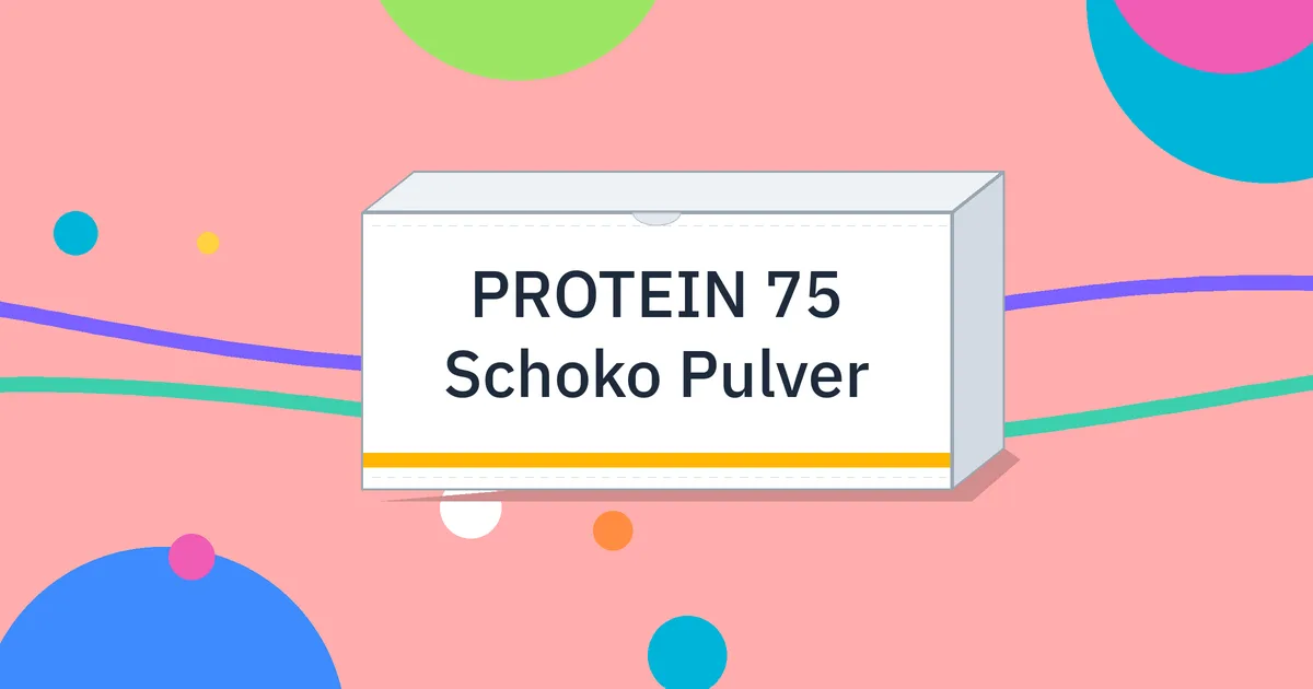 Symbolbild: Packung mit der Aufschrift PROTEIN 75 Schoko Pulver (PZN 01498692) – Verfügbarkeit und Bezug in Apotheken in Frankfurt am Main