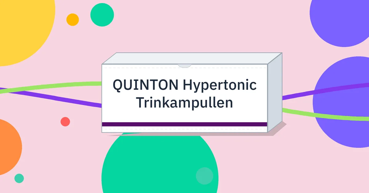 Symbolbild: Packung mit der Aufschrift QUINTON Hypertonic Trinkampullen (PZN 16226887) – Verfügbarkeit und Bezug in Apotheken in Frankfurt am Main