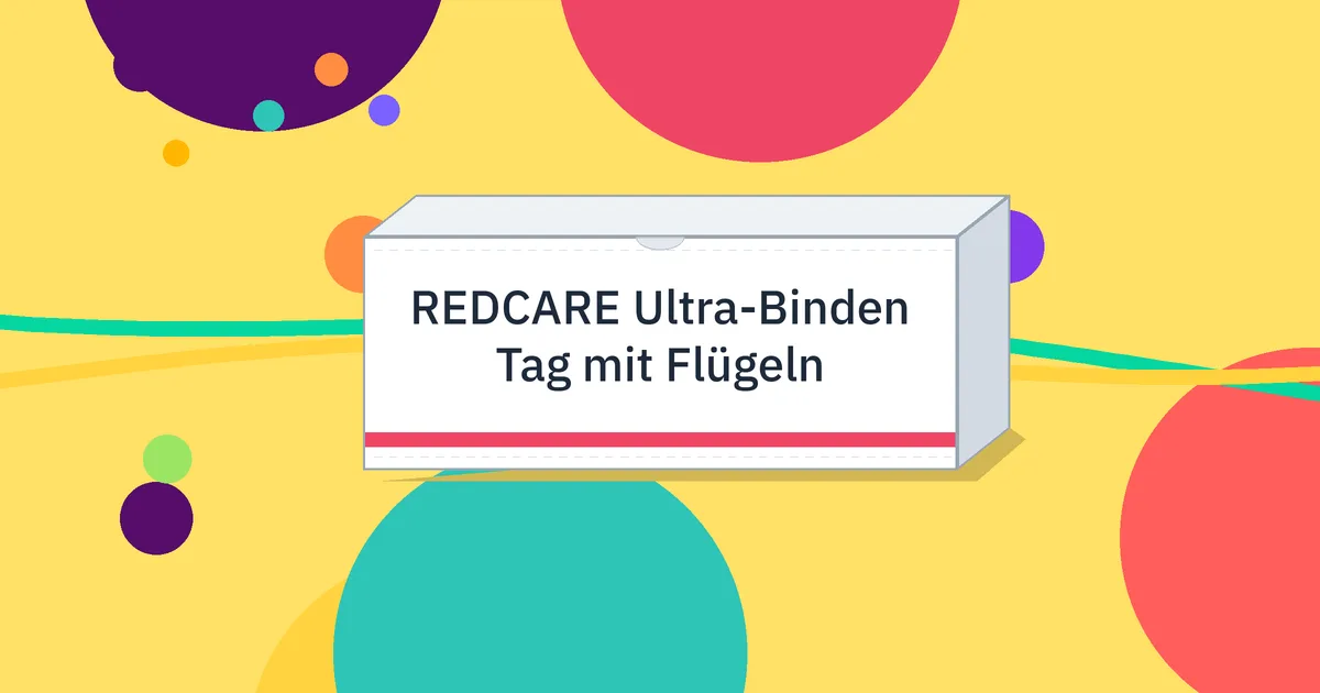 Symbolbild: Packung mit der Aufschrift REDCARE Ultra-Binden Tag mit Flügeln (PZN 19188822) – Verfügbarkeit und Bezug in Apotheken in Frankfurt am Main