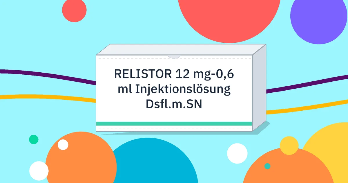 Symbolbild: Packung mit der Aufschrift RELISTOR 12 mg-0,6 ml Injektionslösung Dsfl.m.SN (PZN 20044407) – Verfügbarkeit und Bezug in Apotheken in Frankfurt am Main