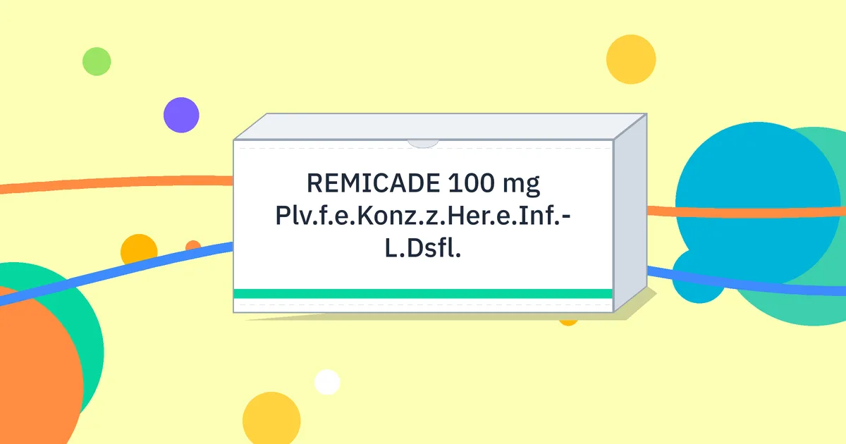 Symbolbild: Packung mit der Aufschrift REMICADE 100 mg Plv.f.e.Konz.z.Her.e.Inf.-L.Dsfl. (PZN 05461591) – Verfügbarkeit und Bezug in Apotheken in Frankfurt am Main