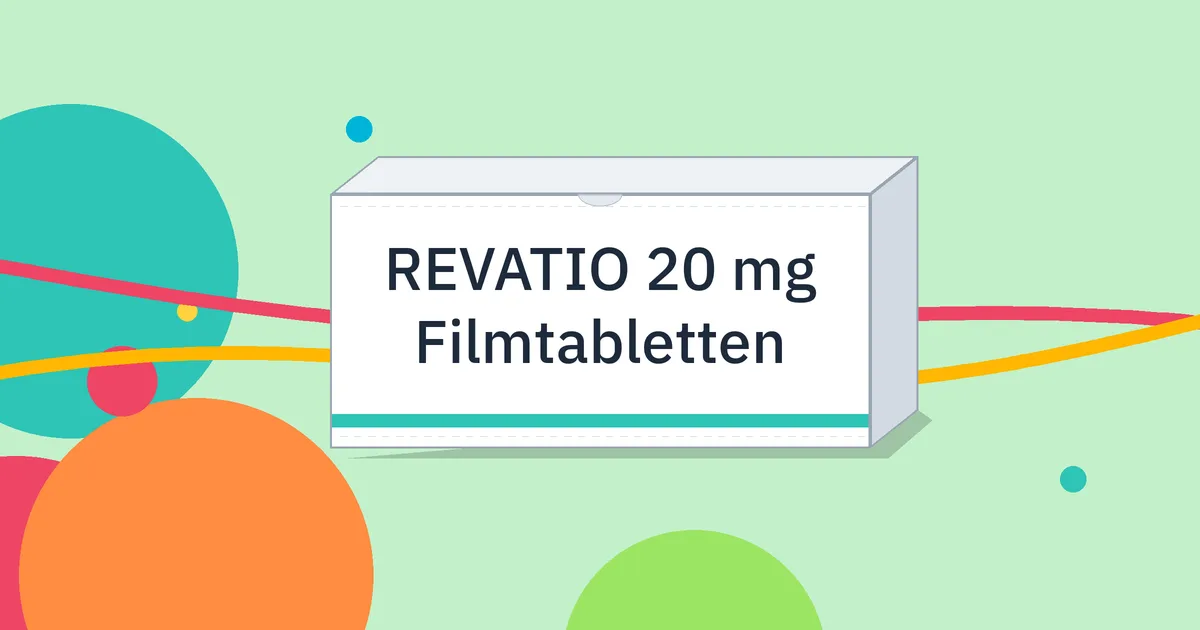 Symbolbild: Packung mit der Aufschrift REVATIO 20 mg Filmtabletten (PZN 13235503) – Verfügbarkeit und Bezug in Apotheken in Frankfurt am Main