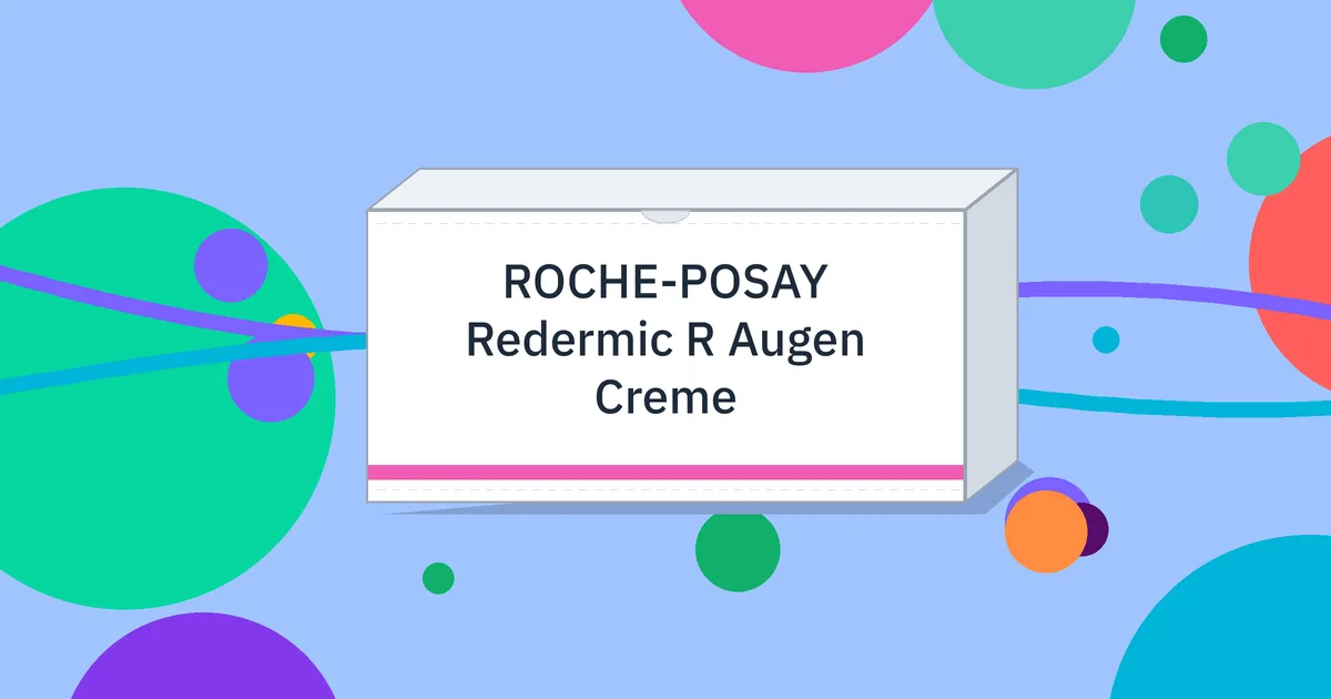 Symbolbild: Packung mit der Aufschrift ROCHE-POSAY Redermic R Augen Creme (PZN 11141519) – Verfügbarkeit und Bezug in Apotheken in Frankfurt am Main